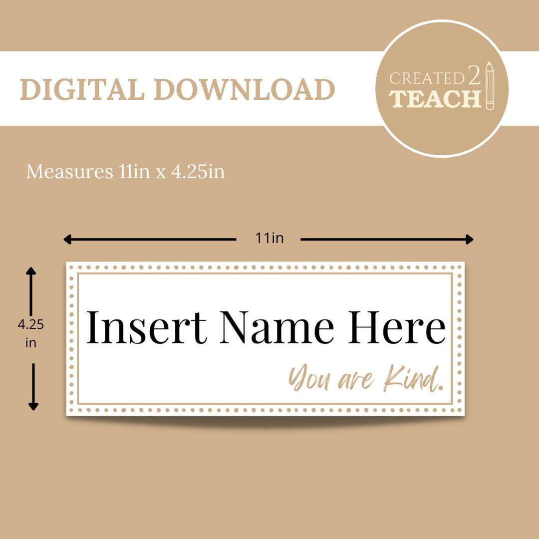 Affirmation Cards, Student Name Tags/desk Plates, Affirmation Name Tags ...