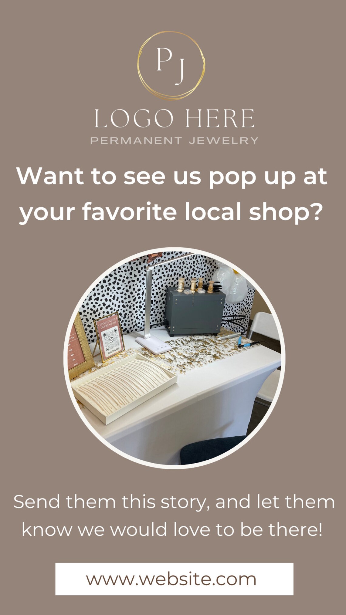 Permanent Jewelry Instagram Story Tenplates | IG Templates | Permanent ...