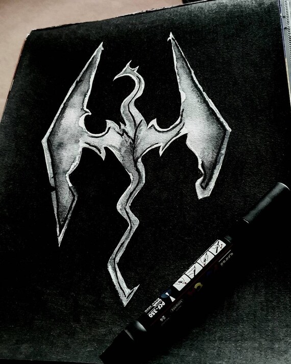 Skyrim Logo Drawing