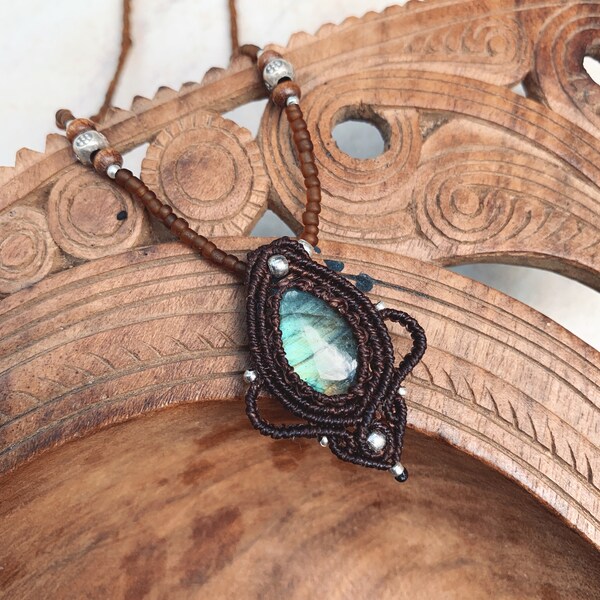 Micro Macrame Necklace - Etsy