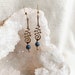 Handmade Blue Coral & Unalome Brass Earrings Beaded Earrings - Etsy