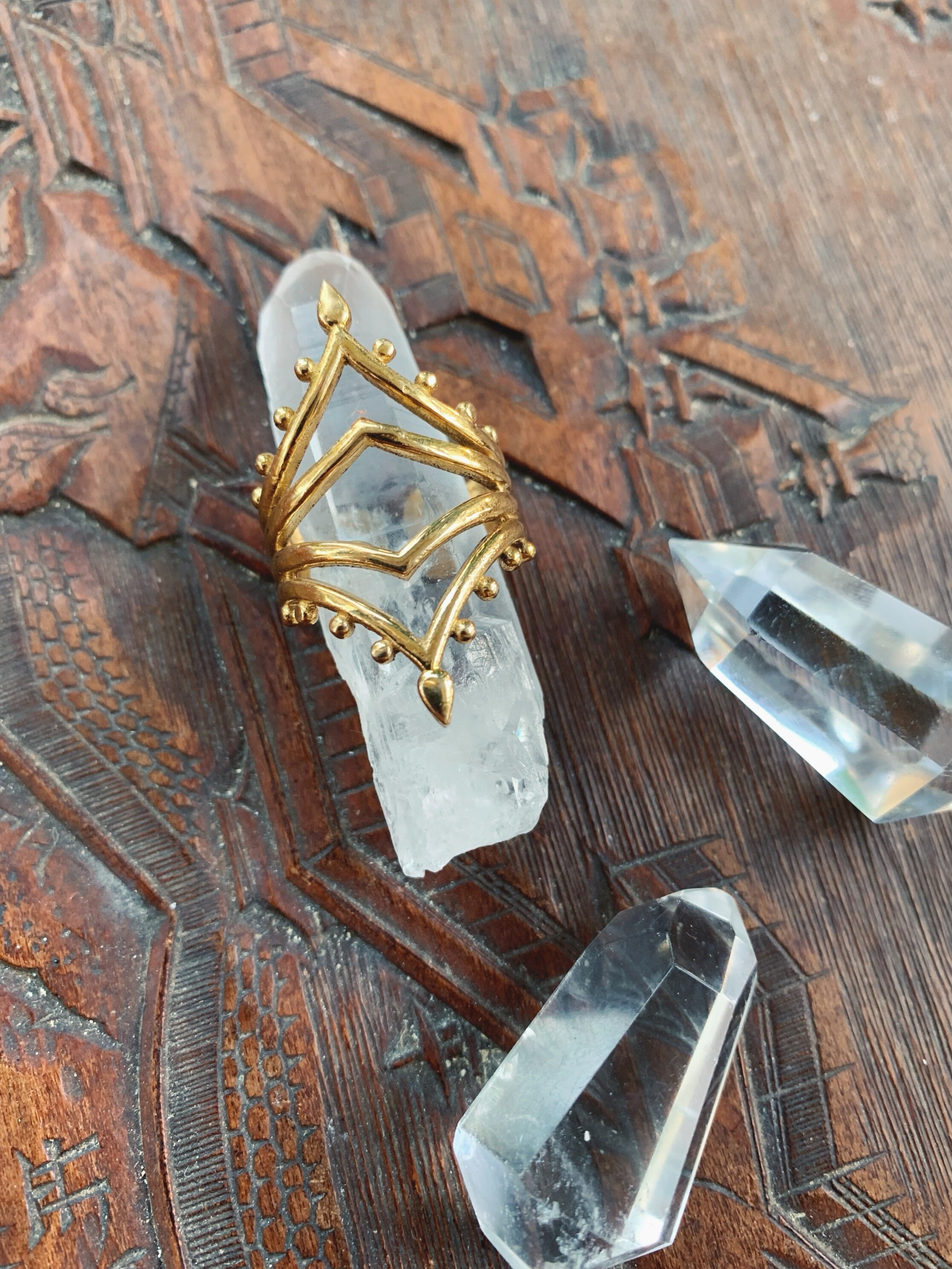 Diya Ring Brass Tribal Boho Ring Brass Jewellery - Etsy