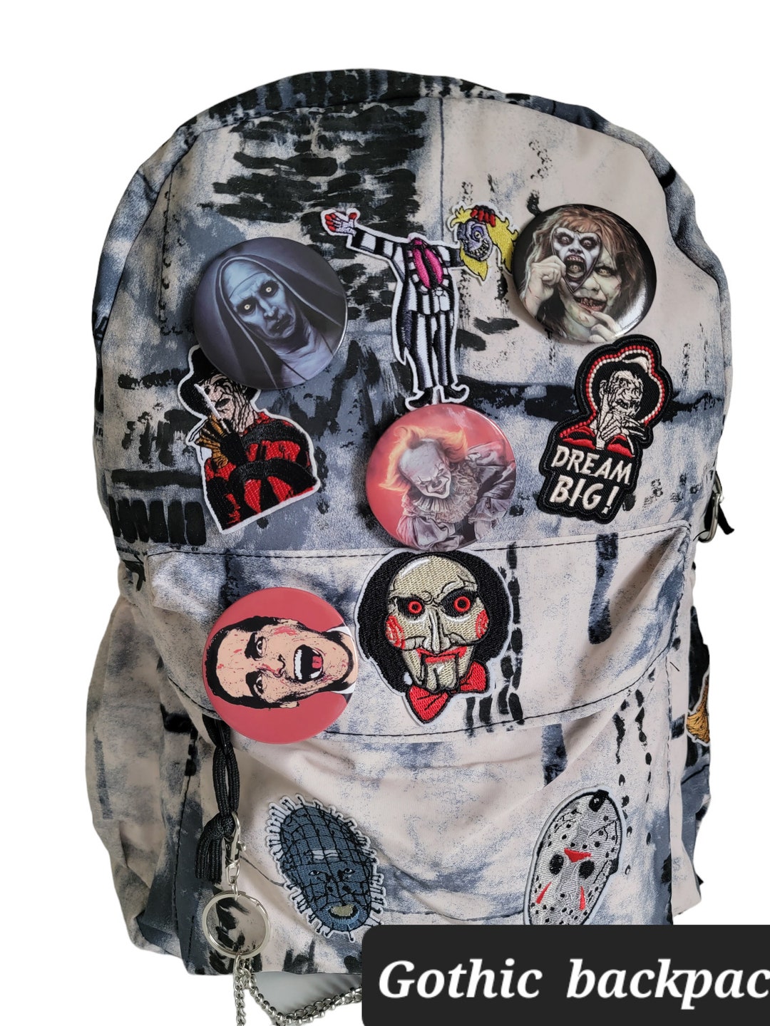 Goth Backpack/horror Backpack/goth Backpack/metal Punk Goth - Etsy
