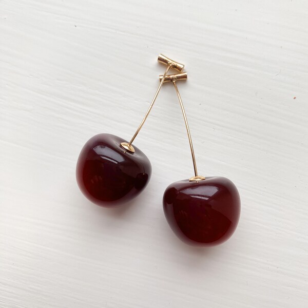 Cherry Earrings - Etsy