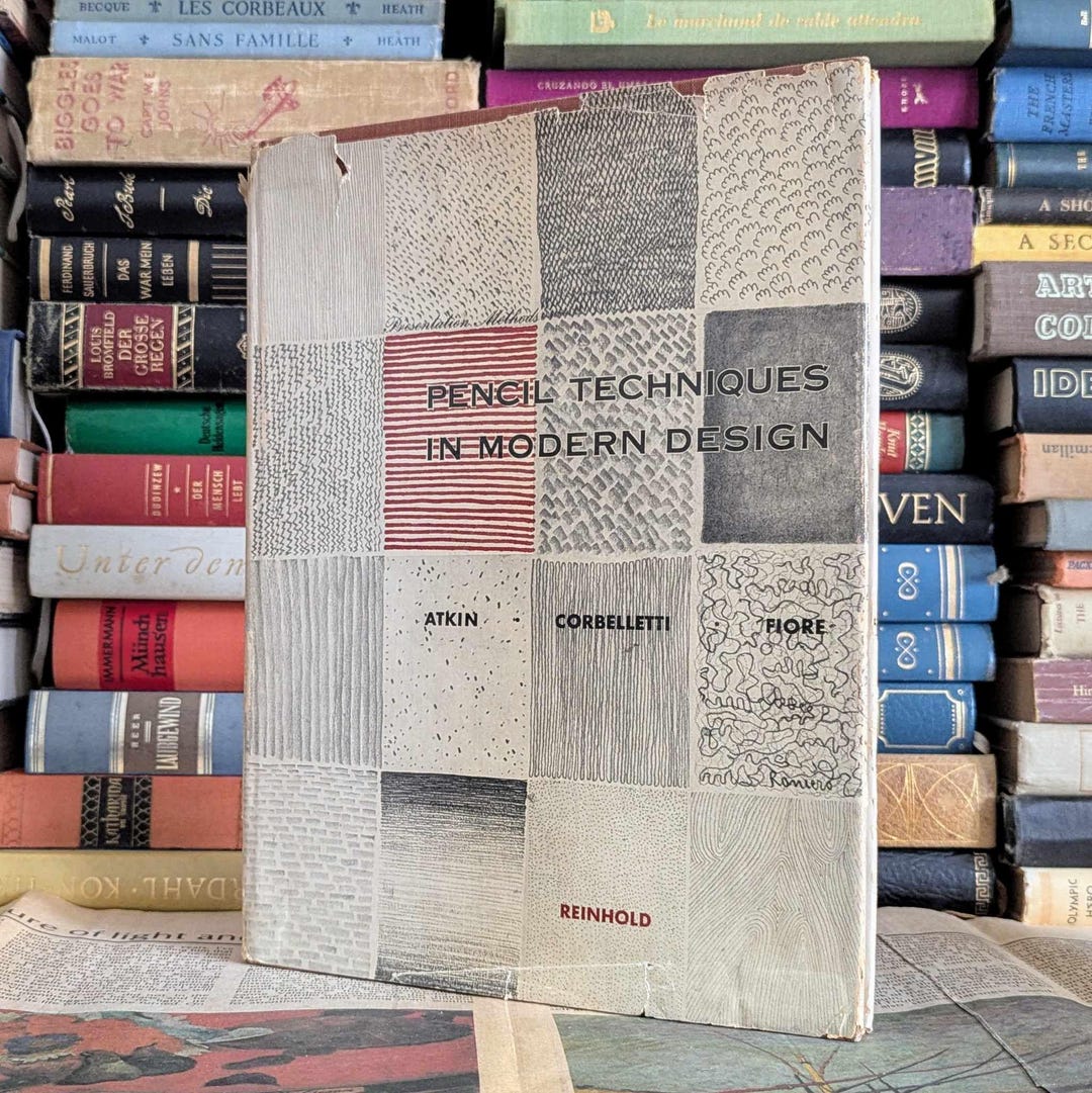 Pencil Techniques in Modern Design: Vintage Art Book, 1953 - Etsy