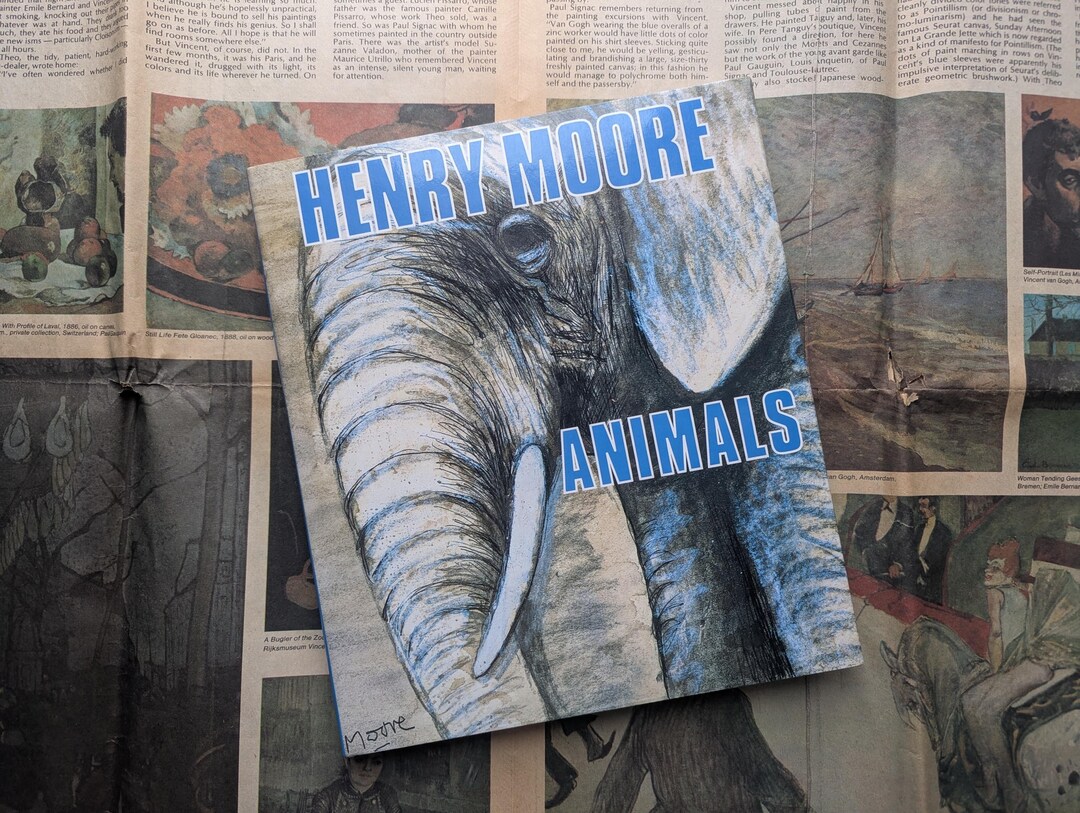 Henry Moore: Animals 1983 Vintage Art Book B. Sculpture & Drawing - Etsy