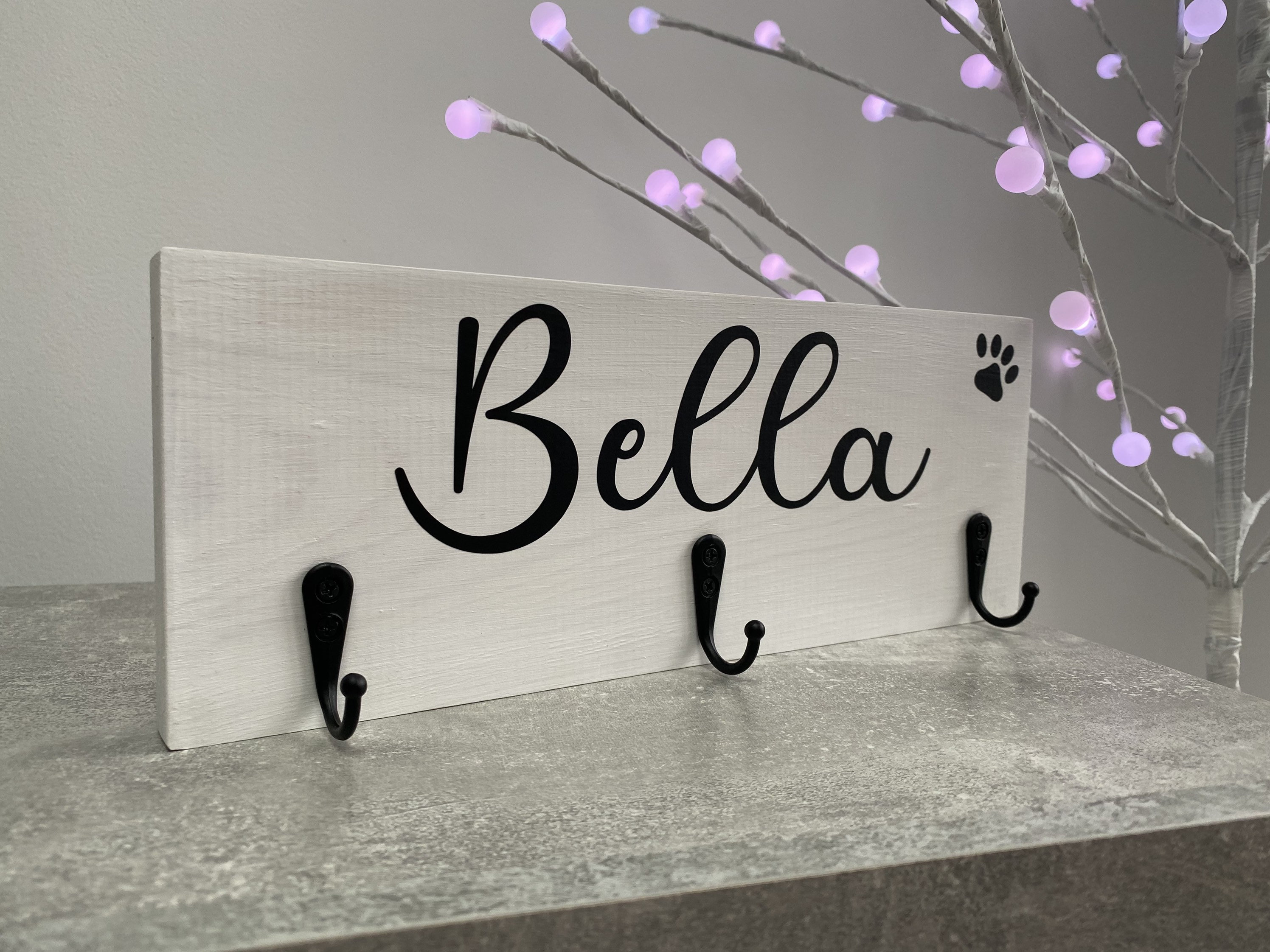 Personalised Dog Lead Leash Hanger Handmade Wooden Plaque Sign | Etsy