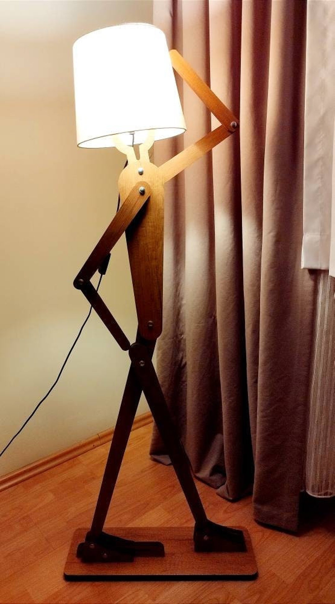 Fathers Day Gift Floor Lamp, Stickman Lamp, Decor Lamp Reading Lamp ...