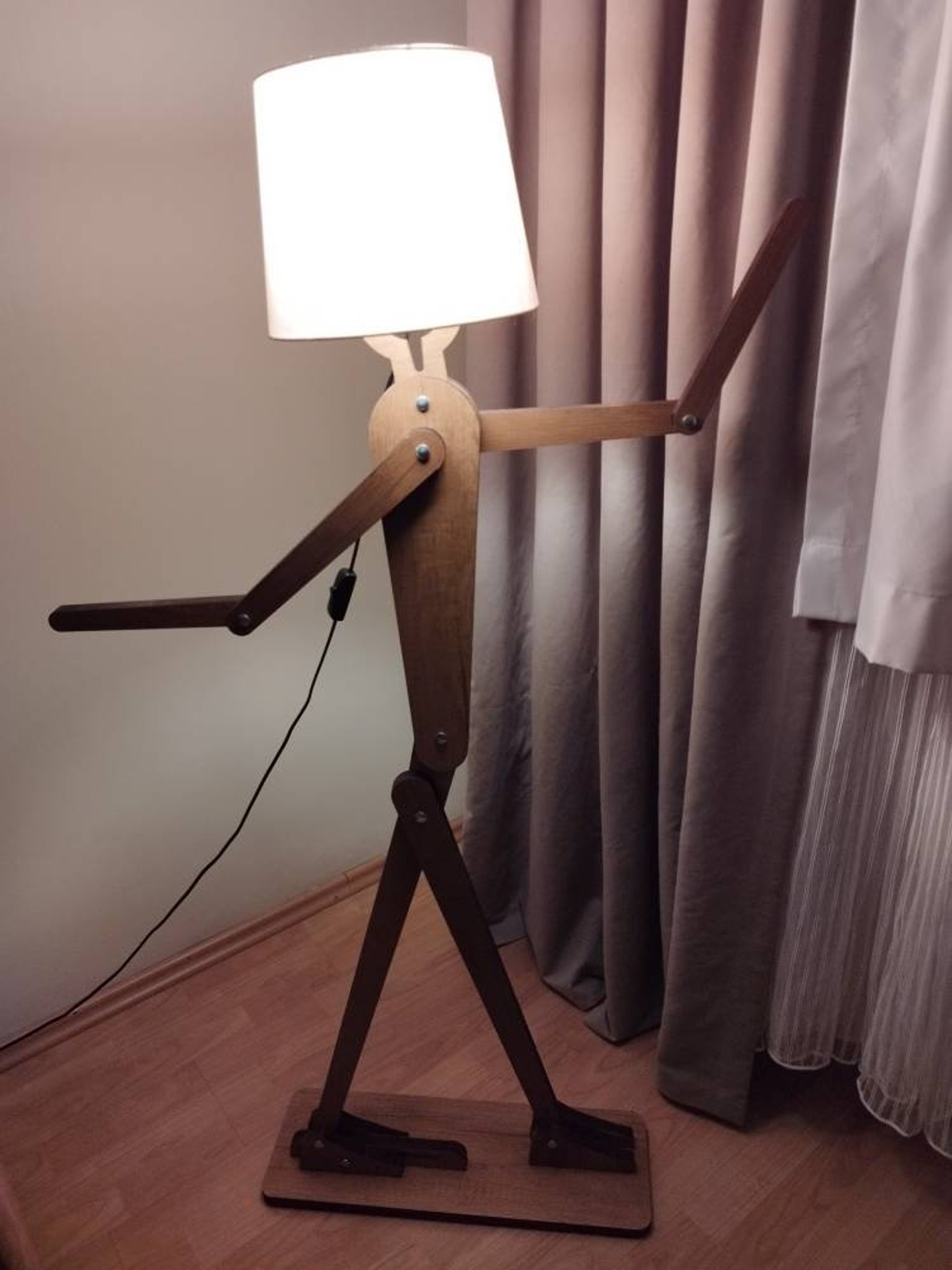 Halloween Floor Lamp Stickman Lamp Decor Lamp Reading Lamp - Etsy