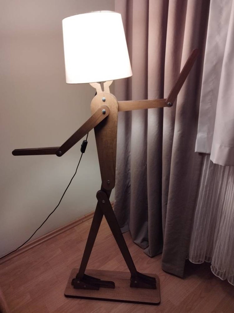 Halloween Floor Lamp Stickman Lamp Decor Lamp Reading Lamp - Etsy