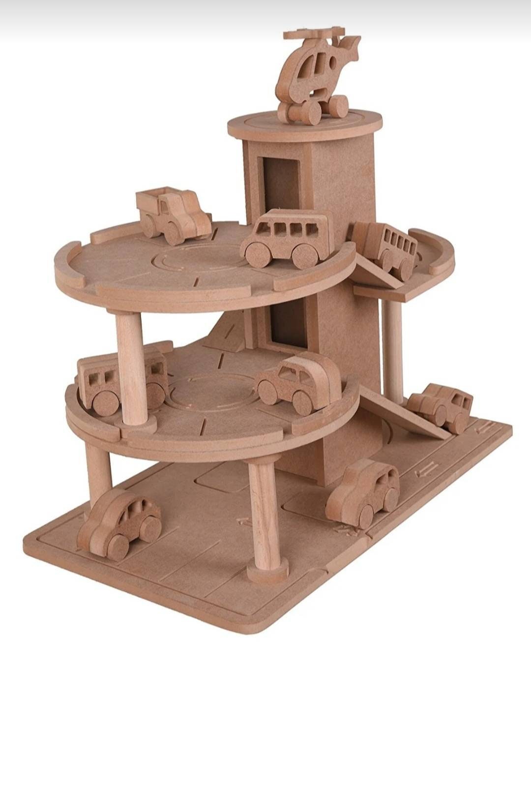 Valentine's Day Gift Wooden Car Park Toys Wooden Floor Parking Garage ...
