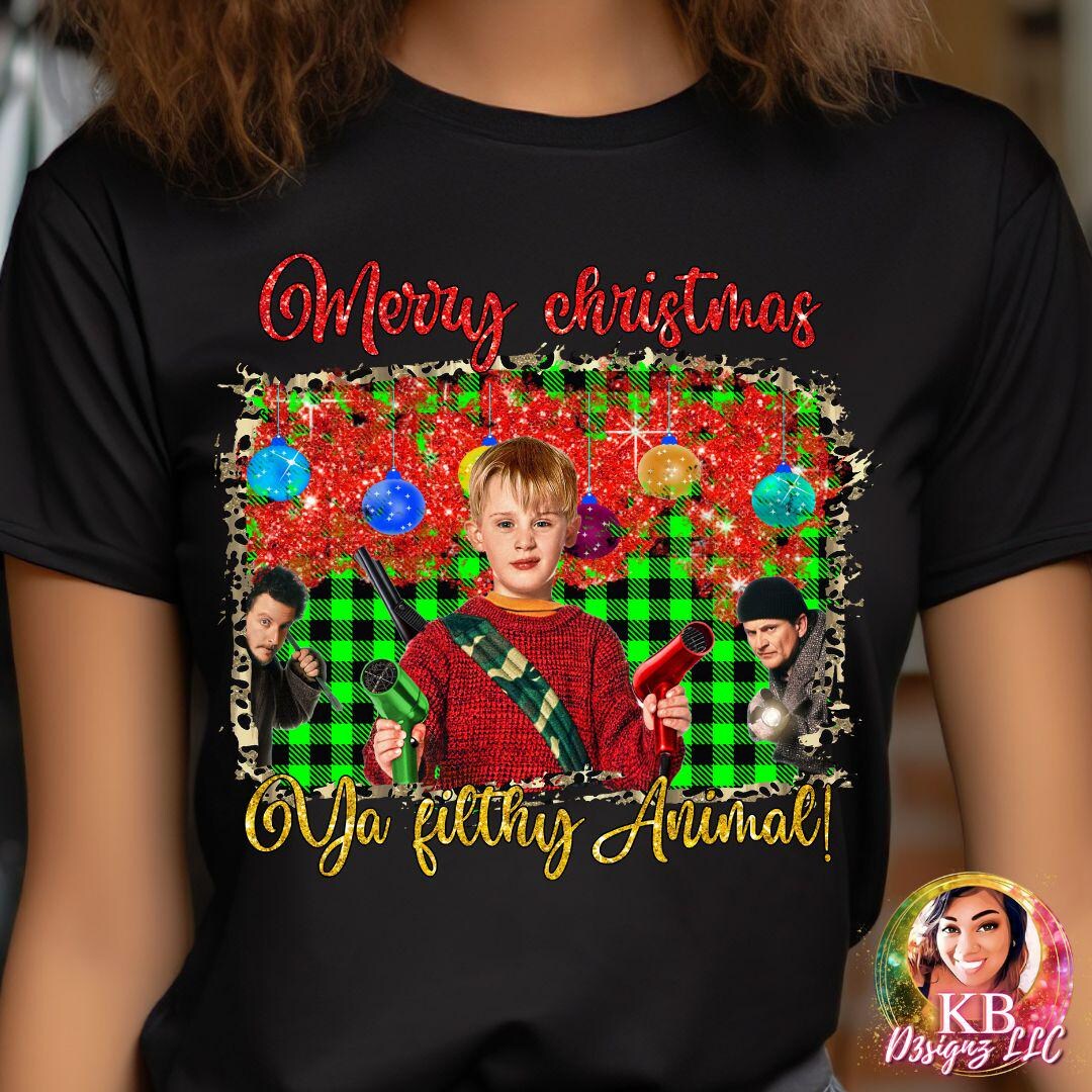 Merry Christmas Ya Filthy Animal, Happy Holidays DTF Transfer - Etsy
