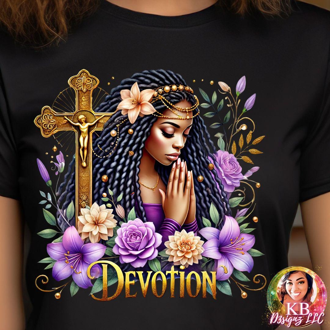 Black Woman Praying Devotion, Black Woman Faith, Jesus and Faith, Black ...