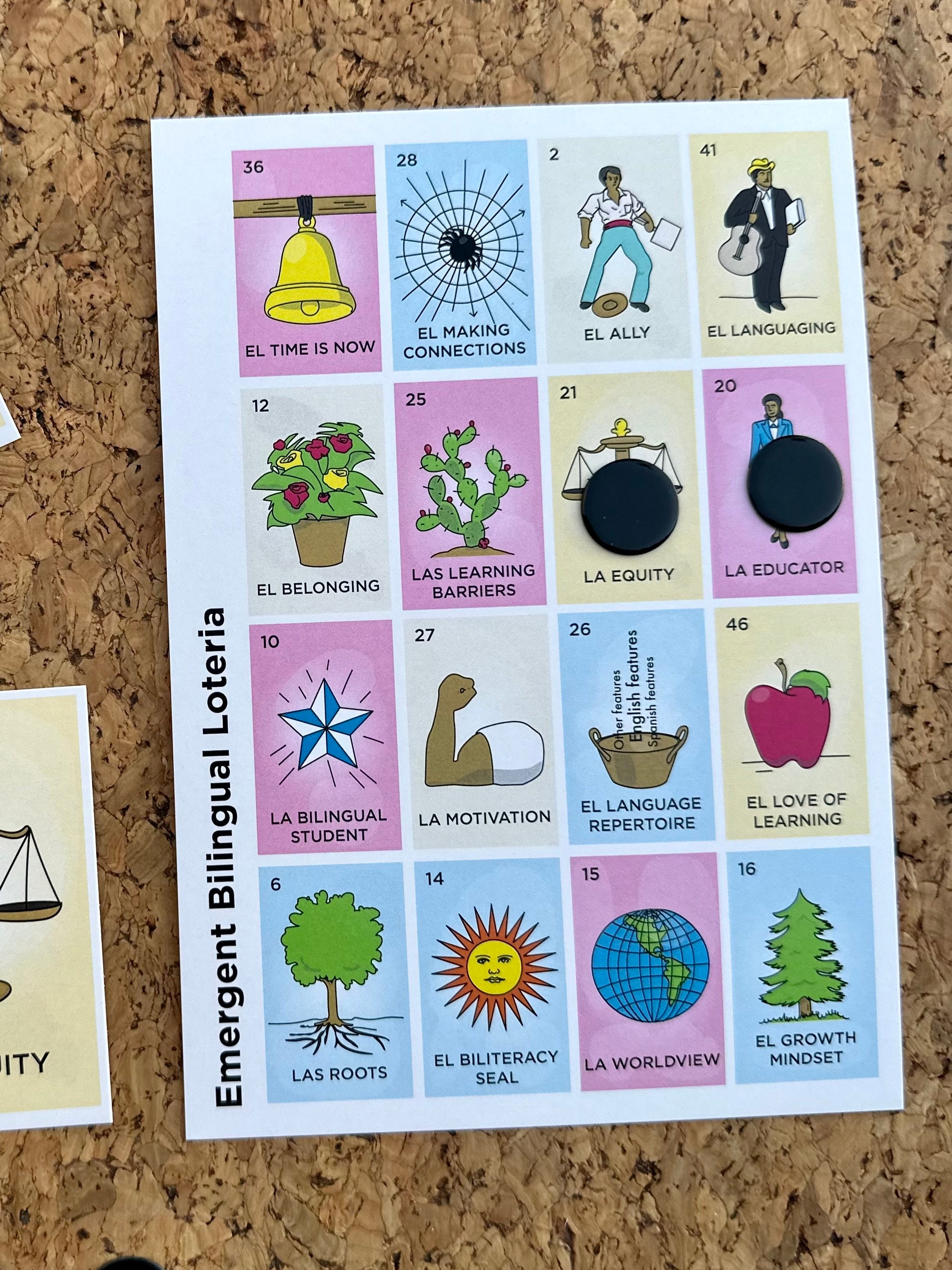 Loteria Mexican Bingo Game Emergent Bilingual Dual Language Education ...