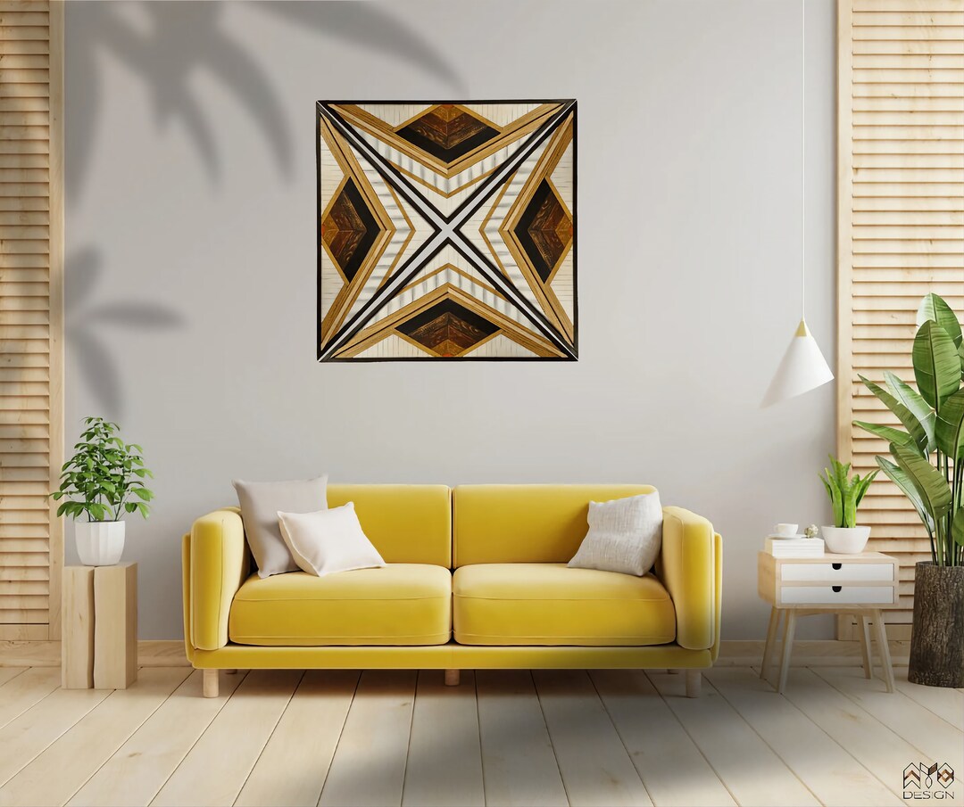 TRIANGLE WALL ART, 2 Piece Wall Art, Handmade Functional Geometric ...