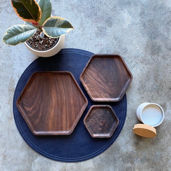 Handmade Black Walnut Serving Trays Solid Wood Handcrafted - Etsy Canada