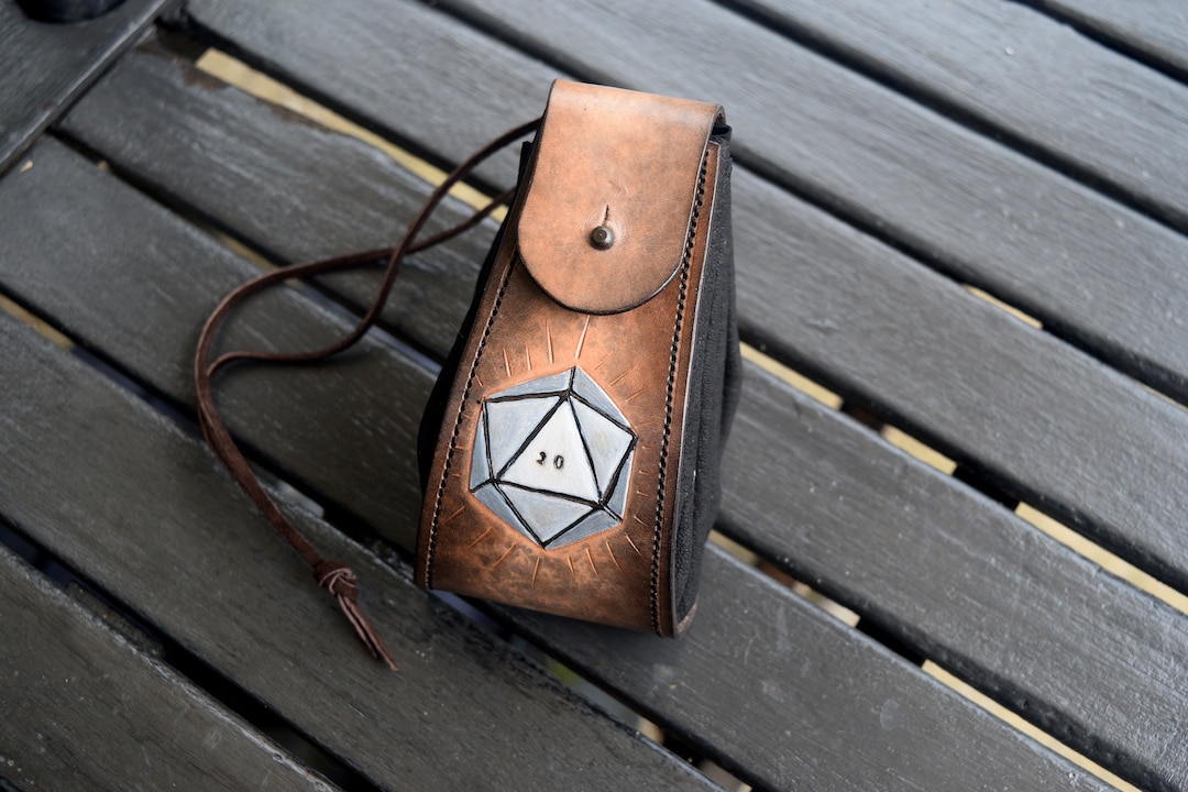 Tab Handmade Leather Dice Pouch I Dnd I Larp - Etsy