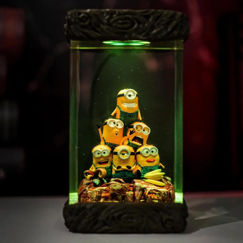 Minions Resin Light Sculpture | Funny Cartoon LED Lamp & Unique ...