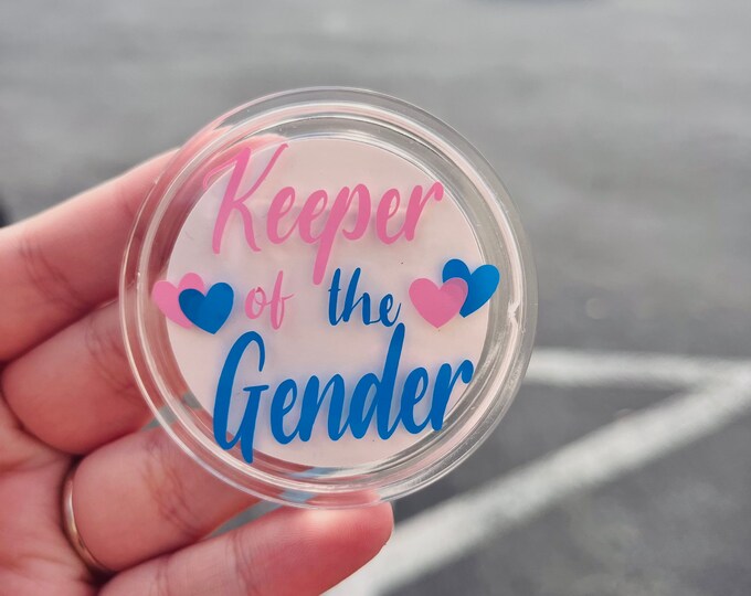 Keeper of the Gender Button Gender Reveal Buttons - Etsy