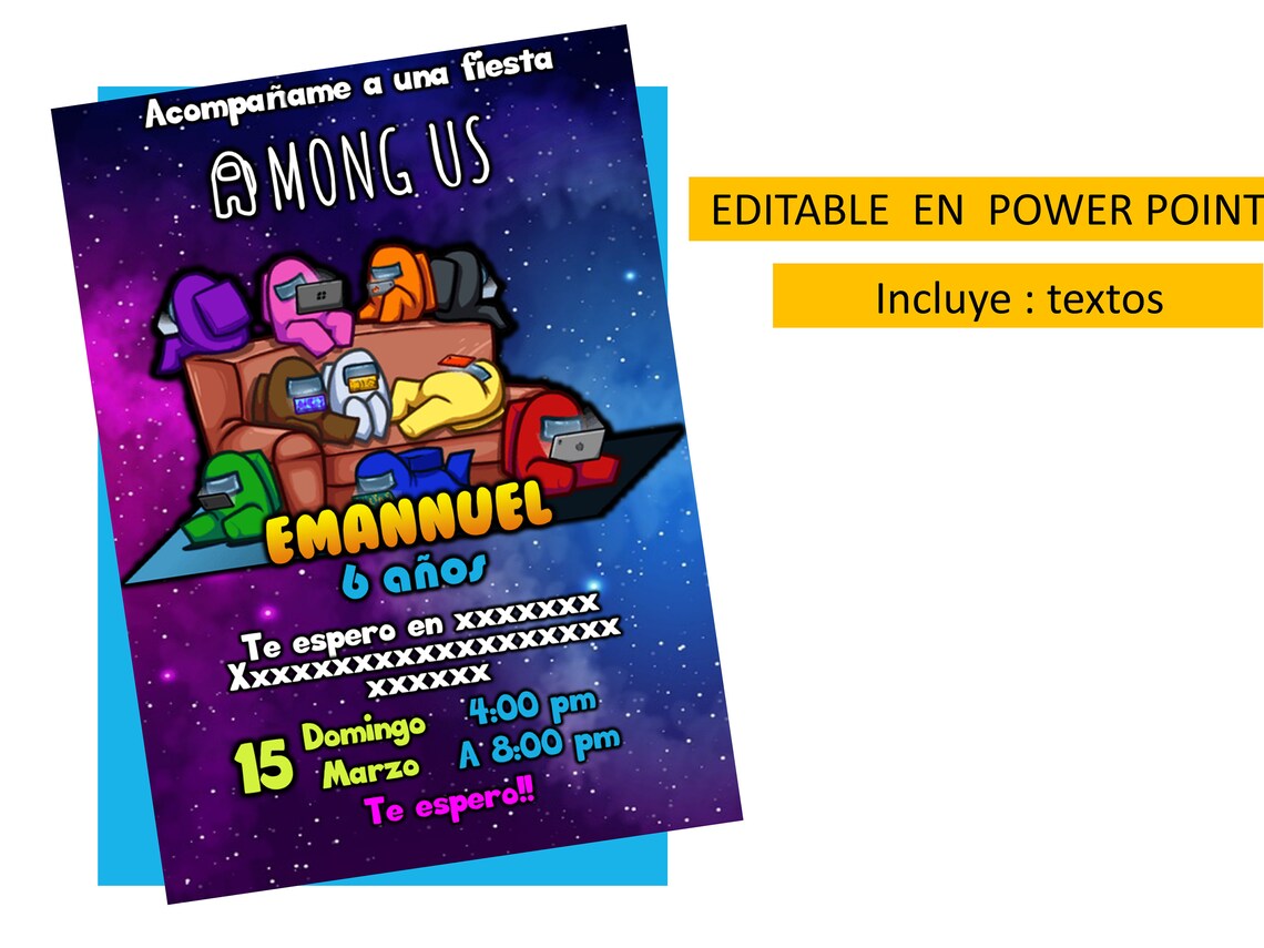 Invitaciones De Among Us