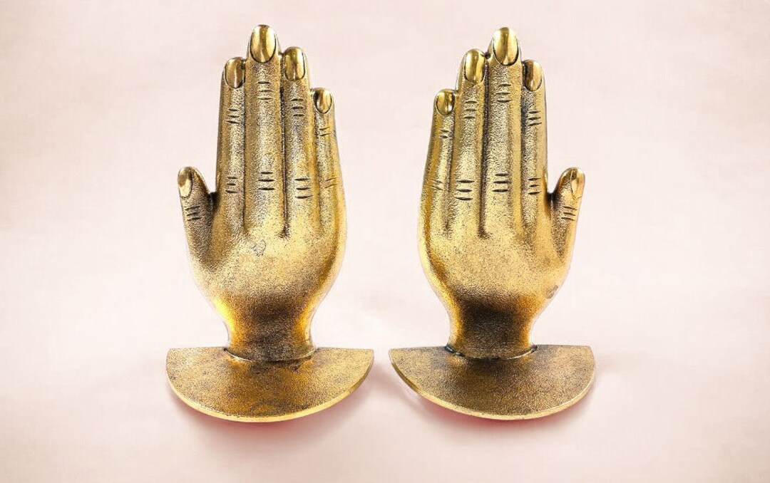Praying Hands Bookend Spiritual Decor Paperweight Jewelry Holder ...