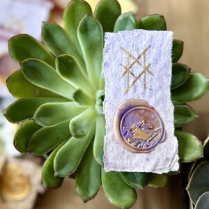 Wish Sigils Handmade Paper Magick Tokens W/ Herbs and Wax Seals Blessed ...