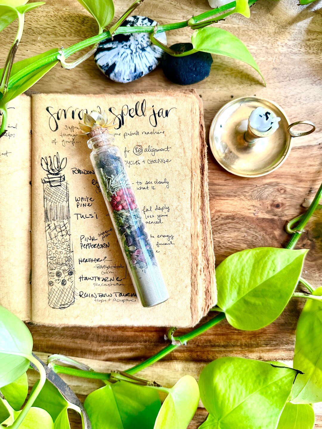 Grief Spell Jar Mourning Spell Spell Bottle Spell Vial Witchy Gifts ...