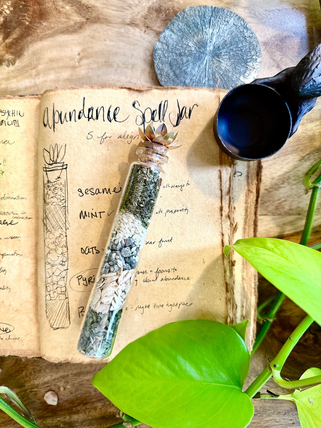 Abundance Spell Jar Money Spell Bottle Financial Prosperity Spell in a ...