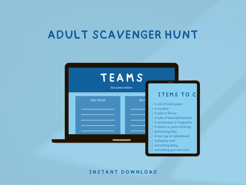Adult Scavenger Hunt (printable) - Etsy