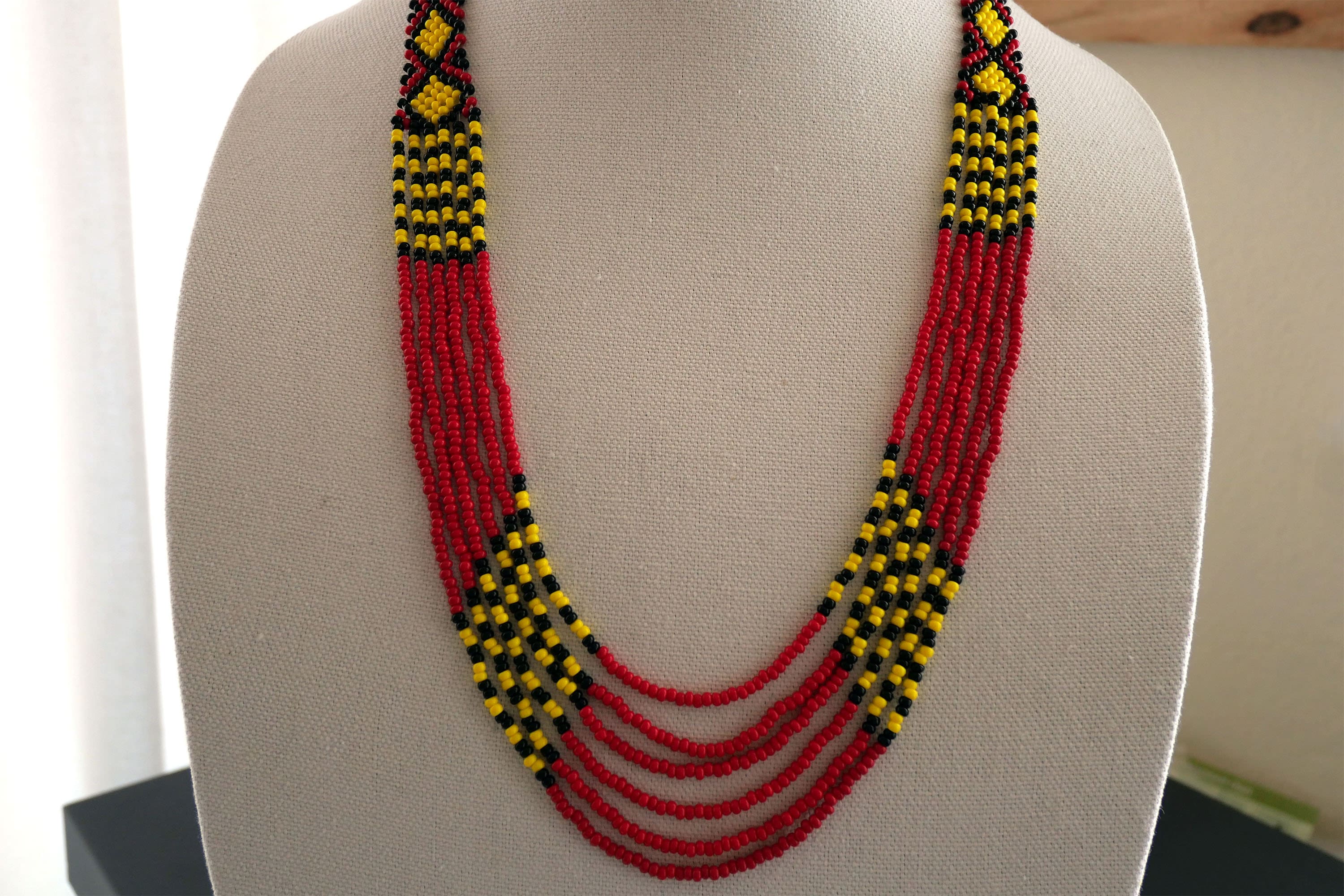 T'boli Inspired Hand Beaded Necklace Ethnic Filipino Tribal Jewelry ...