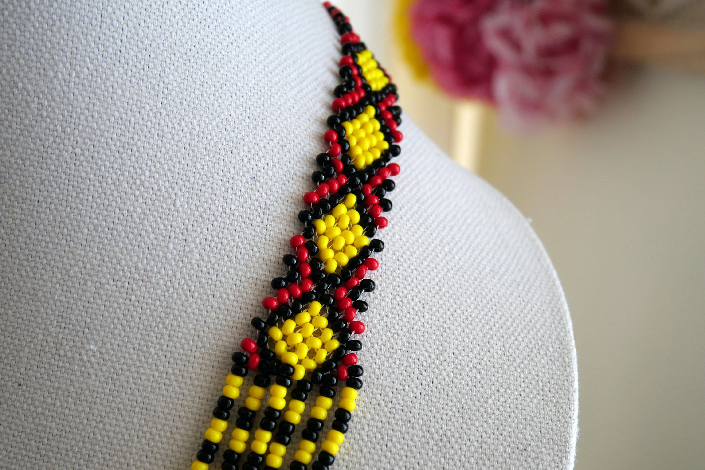 T'boli Inspired Hand Beaded Necklace Ethnic Filipino Tribal Jewelry ...