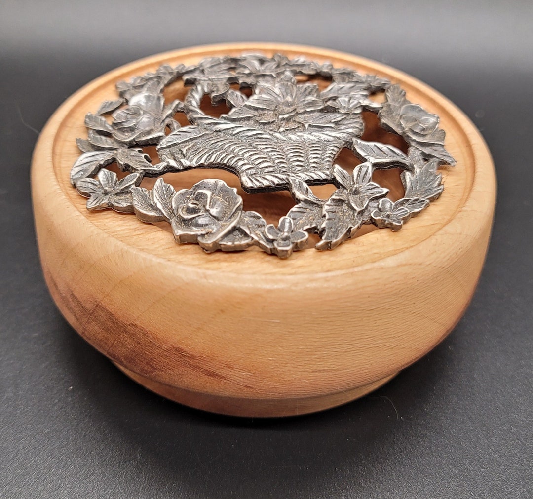 Potpourri Box With Pewter Lid - Etsy