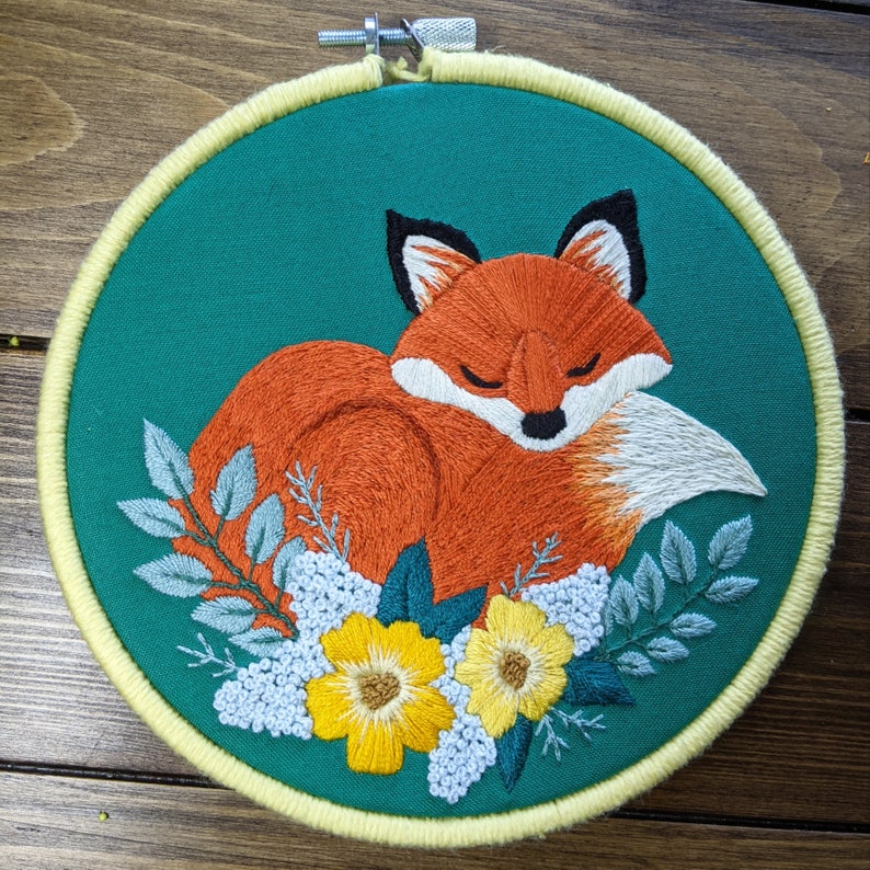Fox Embroidery Pattern PDF Download - Etsy