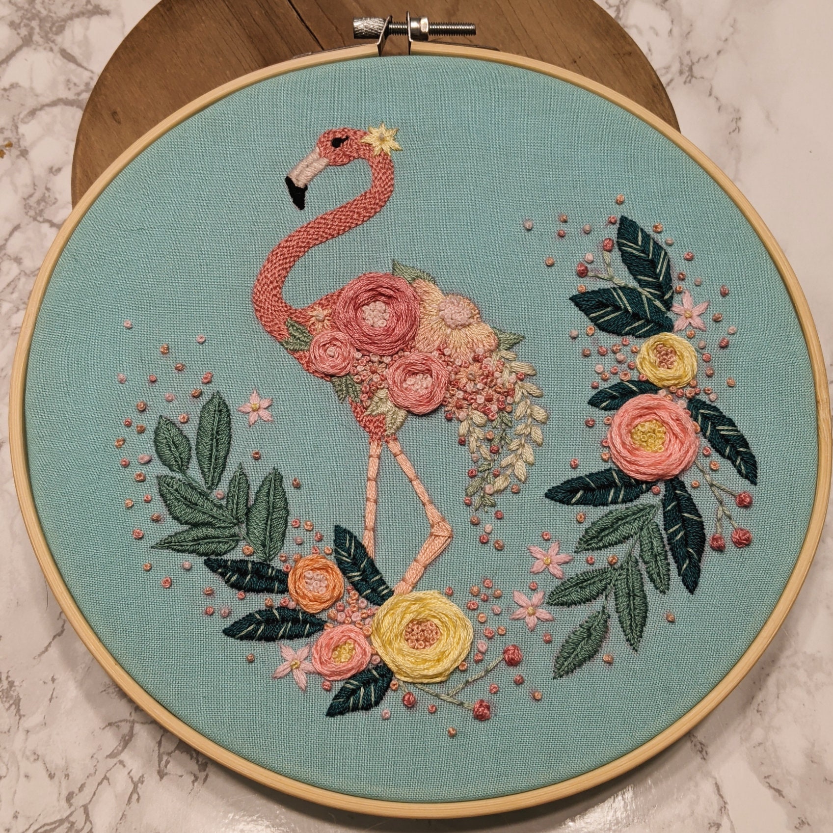 Flamingo Embroidery Pattern PDF Download | Etsy