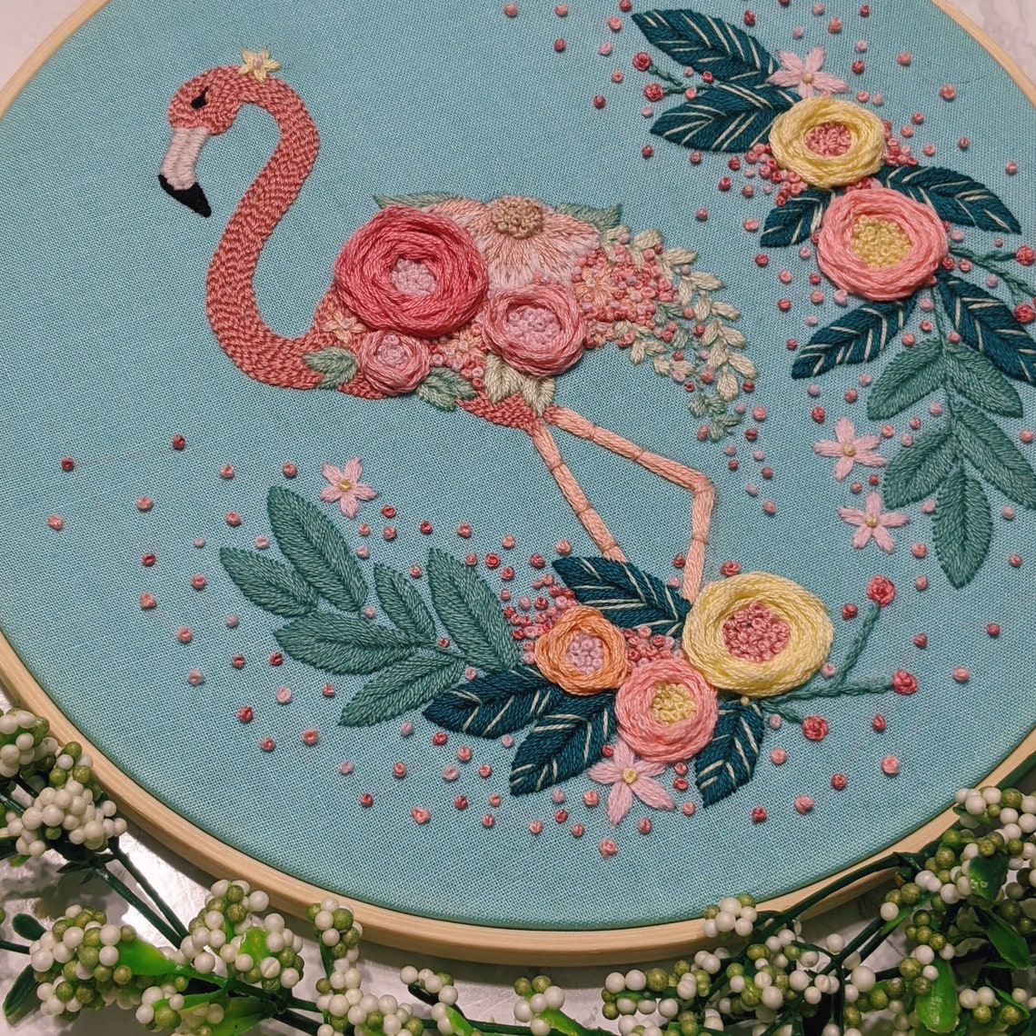 Flamingo Embroidery Pattern PDF Download - Etsy