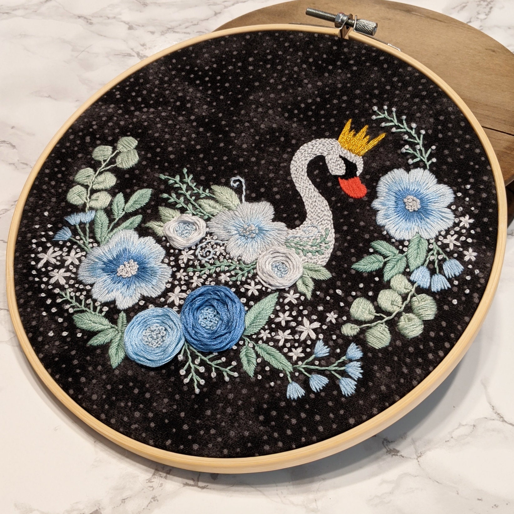 Swan Embroidery Pattern PDF Download - Etsy