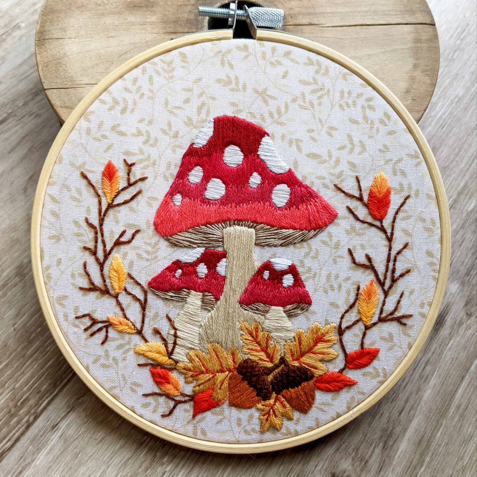 Fall Mushroom Embroidery Pattern PDF Download - Etsy