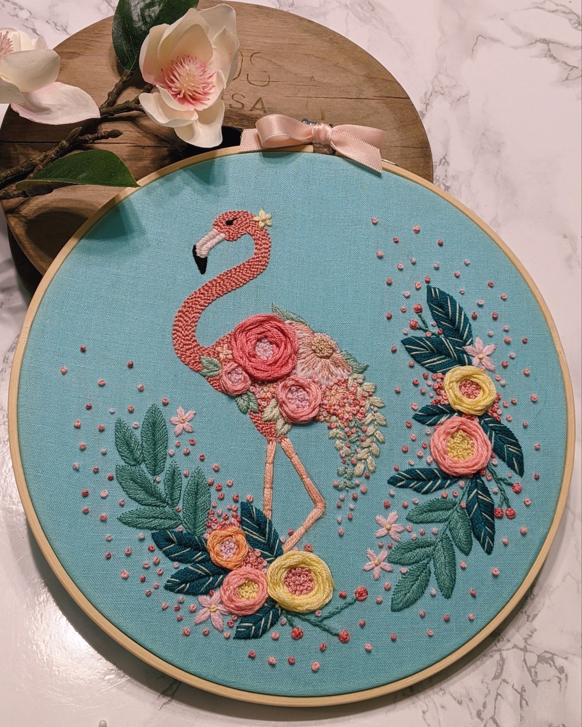 Flamingo Embroidery Pattern PDF Download - Etsy