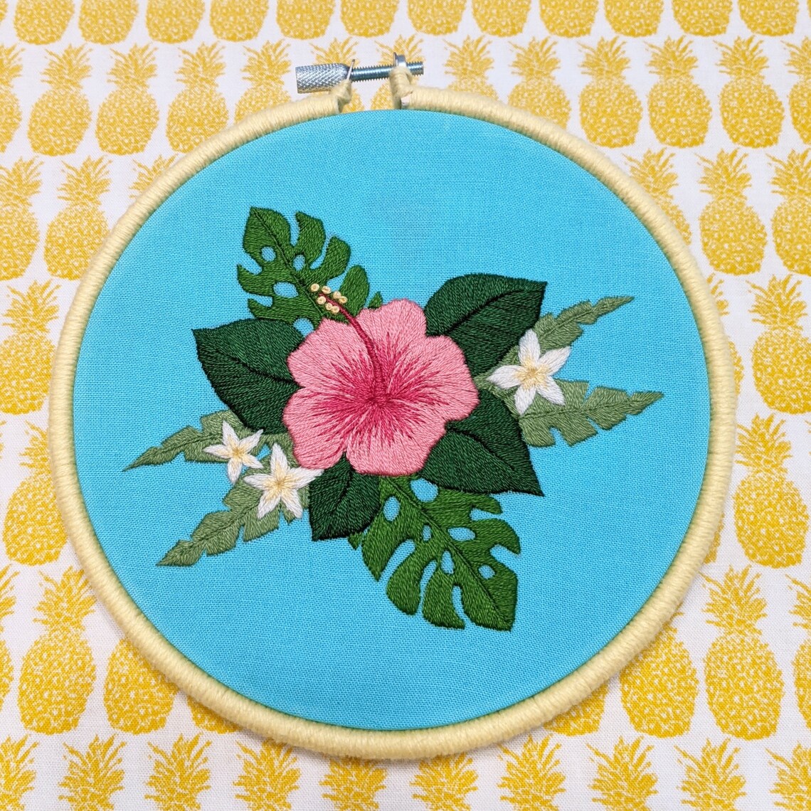 Hibiscus Flower Embroidery Pattern PDF Download - Etsy