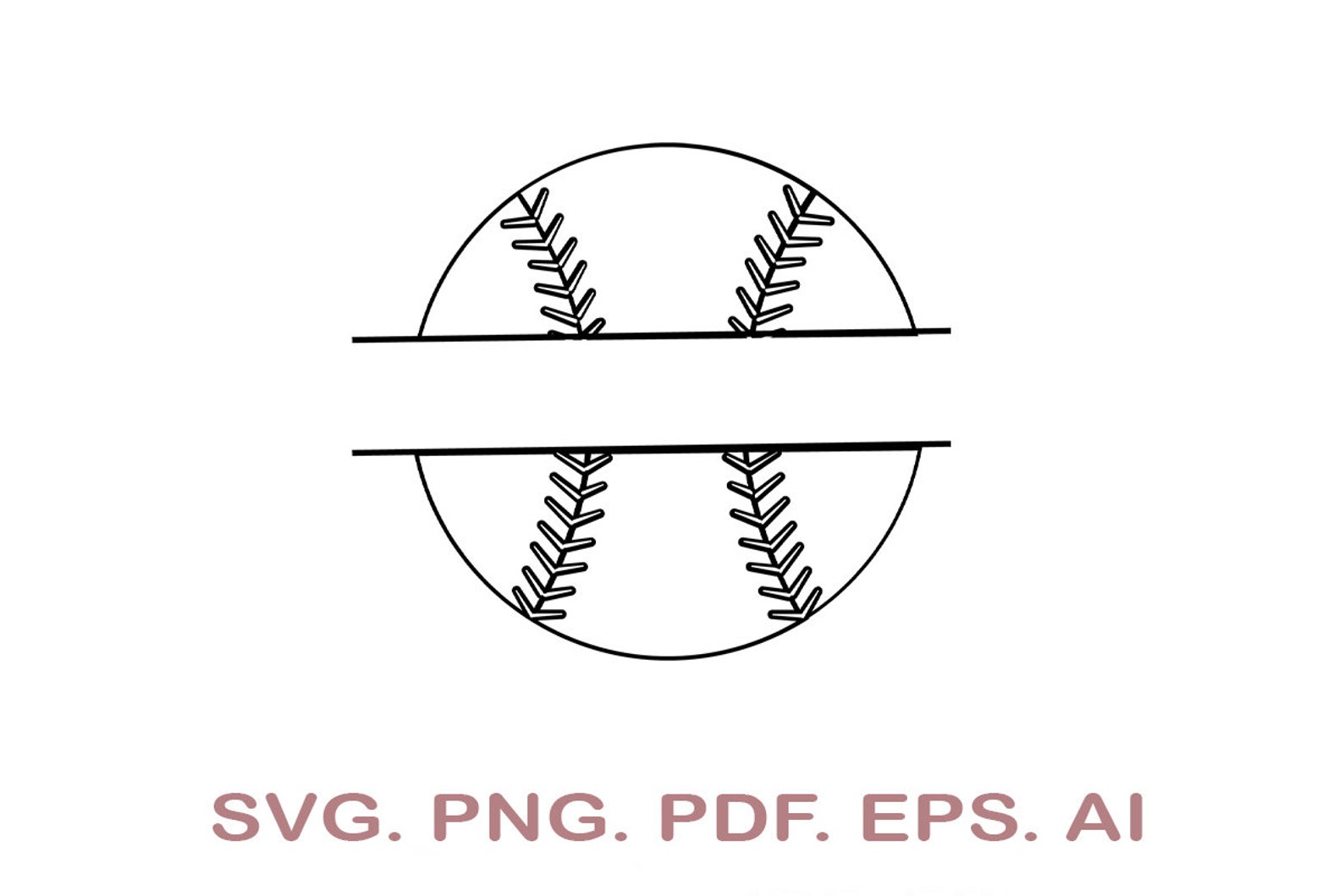 Baseball Svg Split Baseball Svg Split Monogram Svg Softball - Etsy