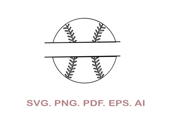 Baseball Svg Split Baseball Svg Split Monogram Svg Softball | Etsy