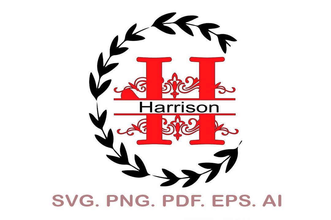 Split Monogram SVG Split Font Letter Svg Split Monogram - Etsy