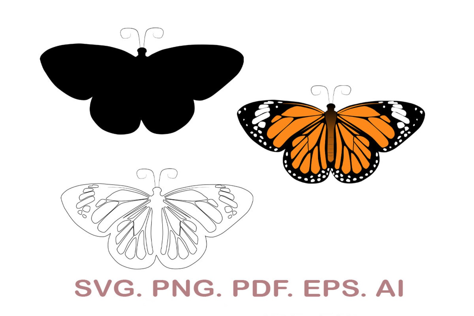 Papillons Svg Bundle papillon svg Papillon superposé SVG - Etsy France