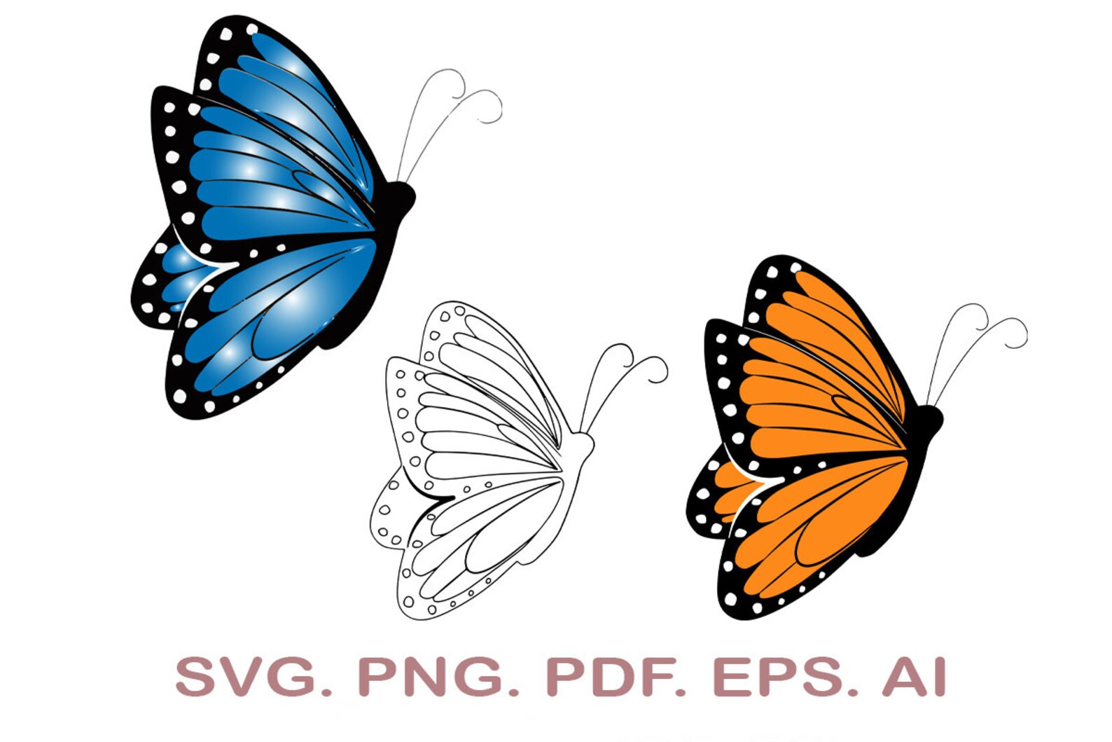 Papillons Svg Bundle papillon svg Papillon superposé SVG - Etsy France