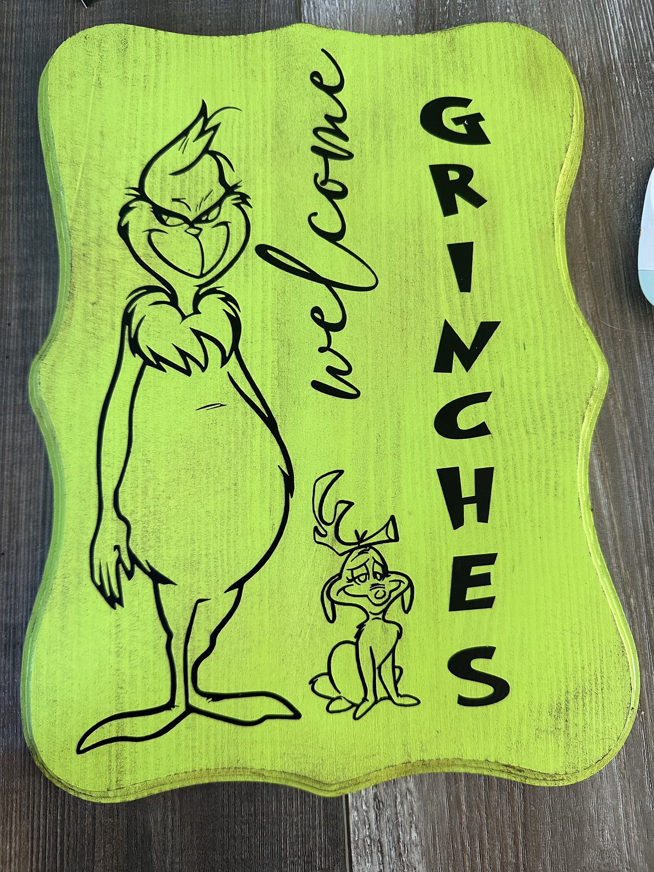 Grinch Sign/the Grinch/grinch Welcome Sign/grinch - Etsy