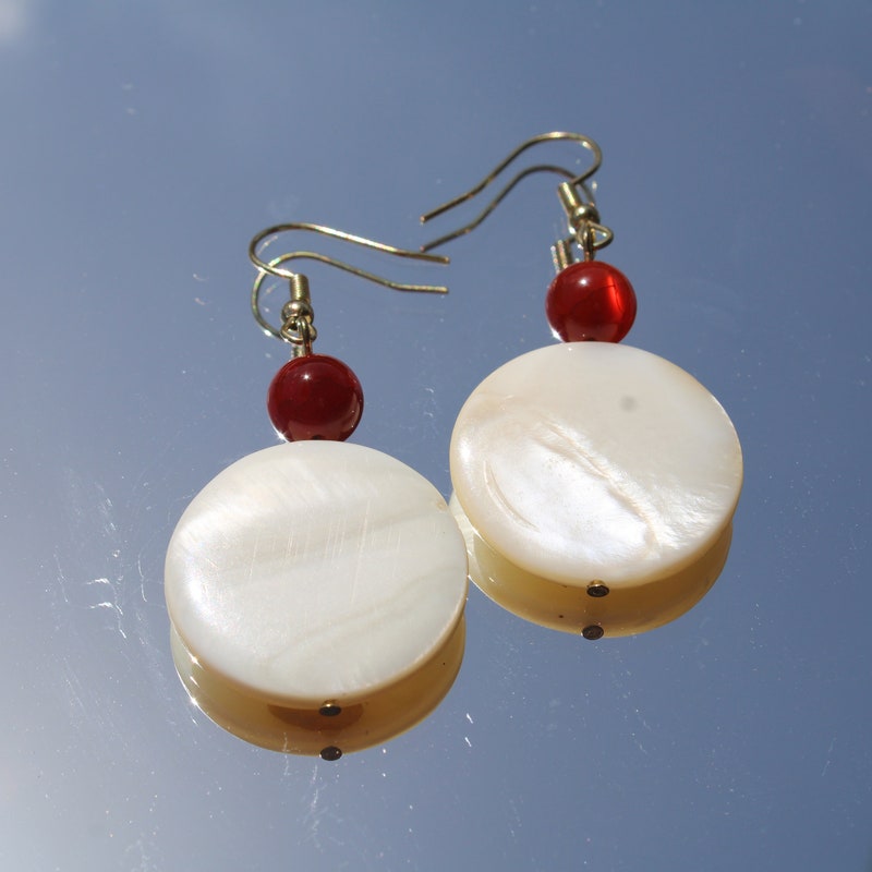 White Shell Earrings - Etsy