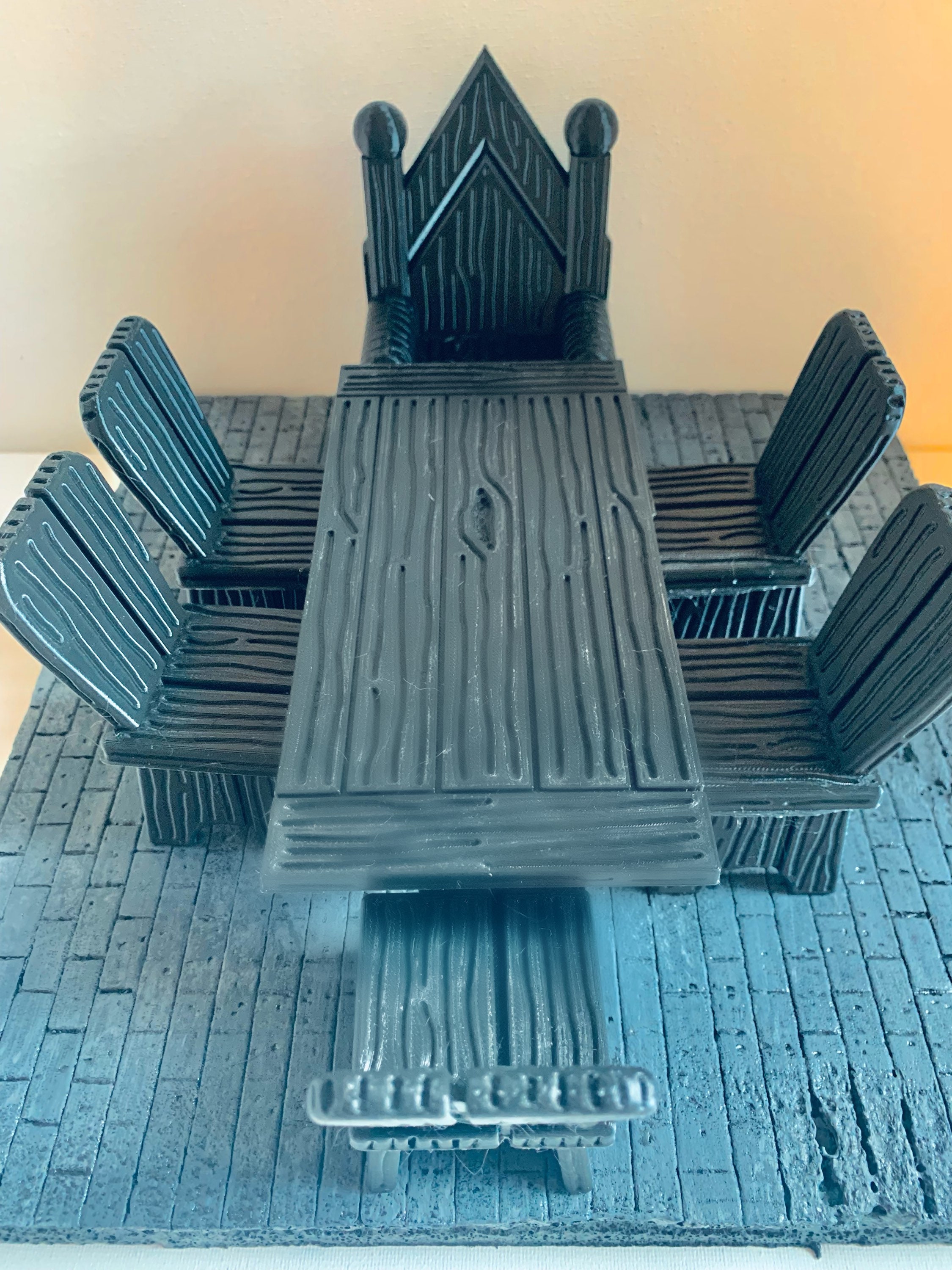 Medieval Castle Furniture Table and Chairs Miniature 1:12 - Etsy