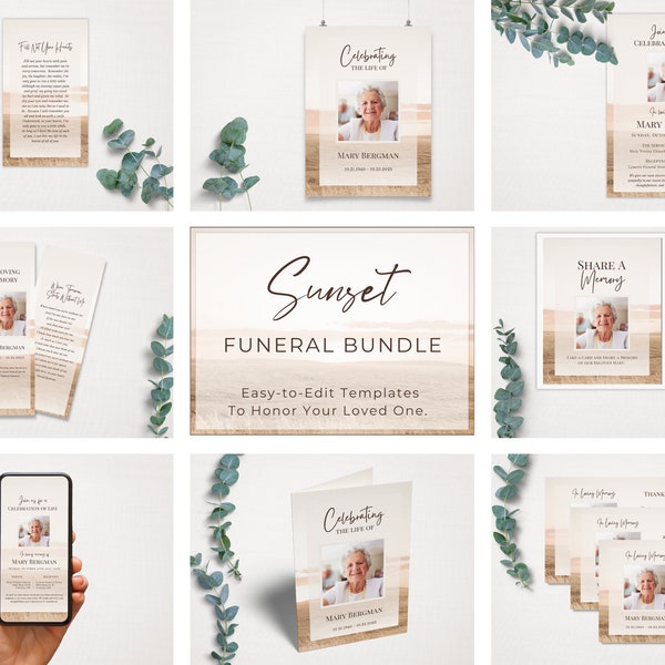 Sunset Celebration of Life Invitation - Etsy