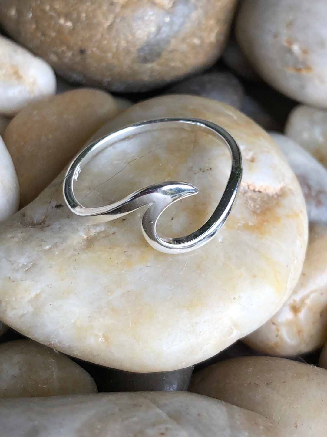 Sterling Silver Wave Ring, Surf Ring, Ocean Wave Ring, Dainty Ring ...