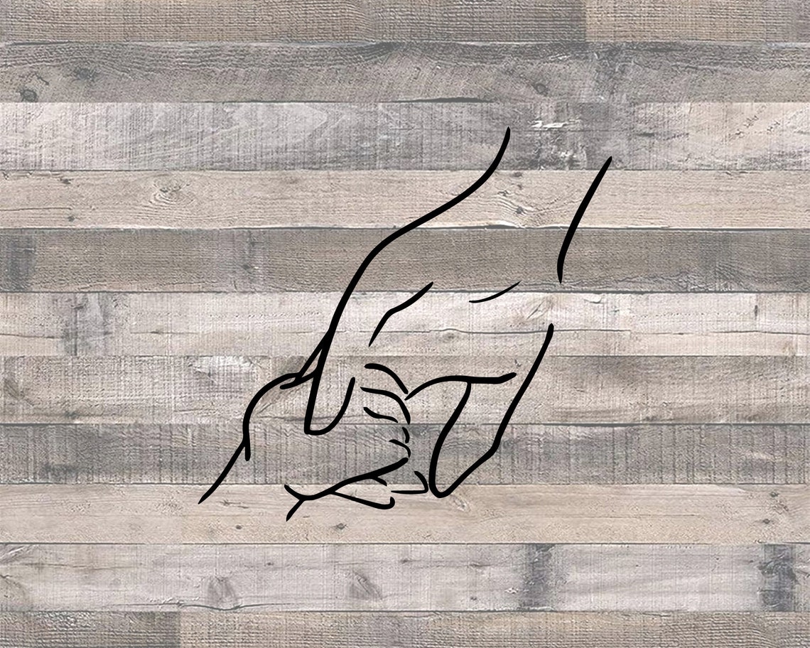 Holding Hands Cut File SVG Minimalist Clasped Hands | Etsy